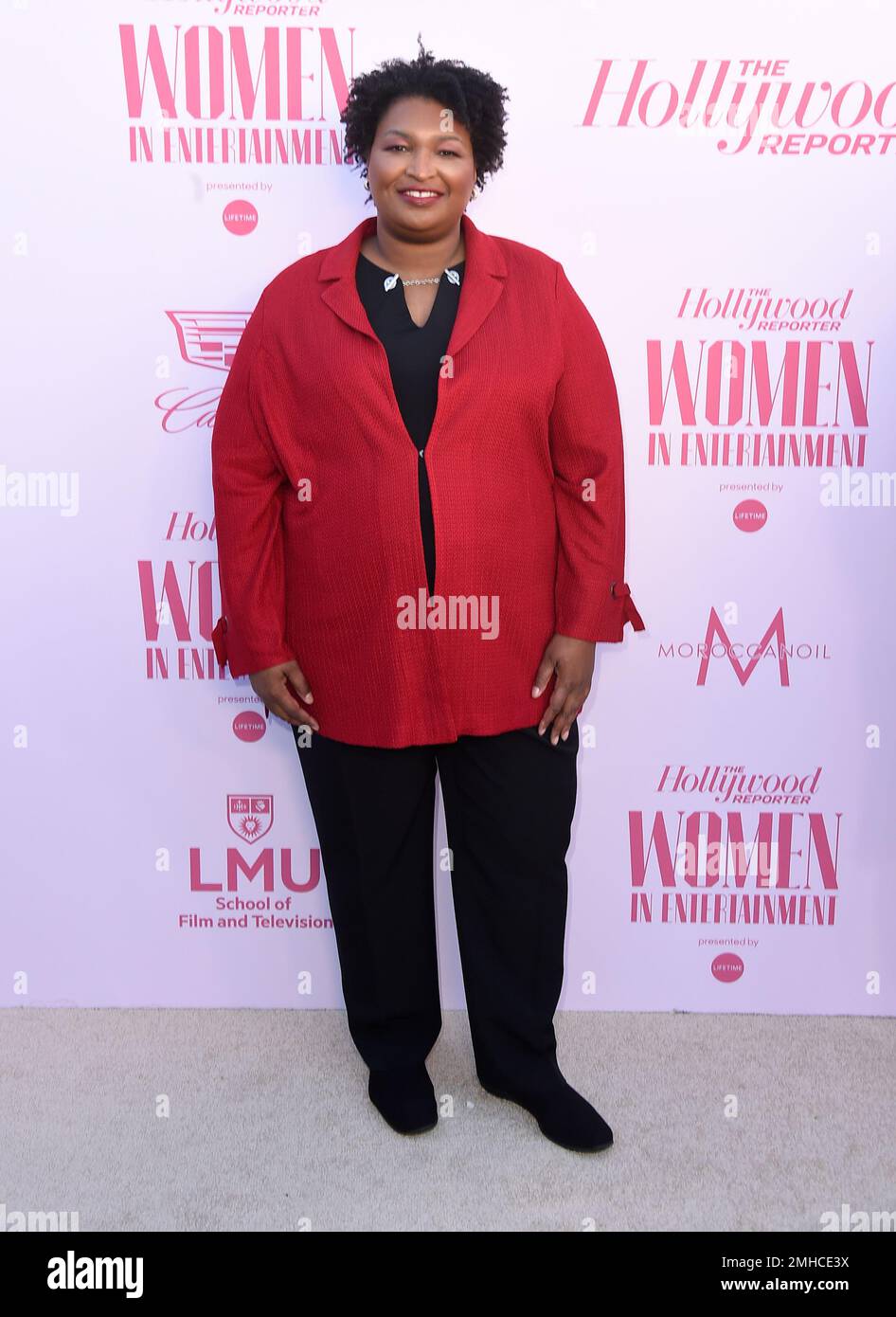 Stacey Abrams arrives at The Hollywood Reporter's Women in ...
