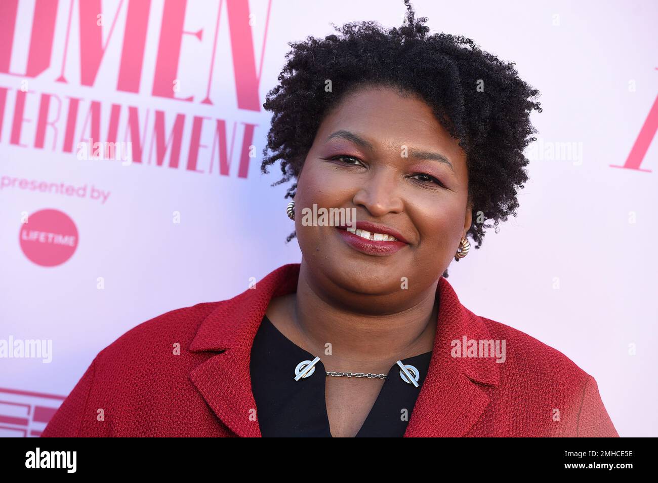 Stacey Abrams arrives at The Hollywood Reporter's Women in ...