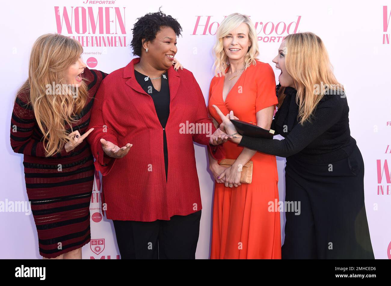 Connie Britton, from left, Stacey Abrams, Chelsea Handler and Mary ...