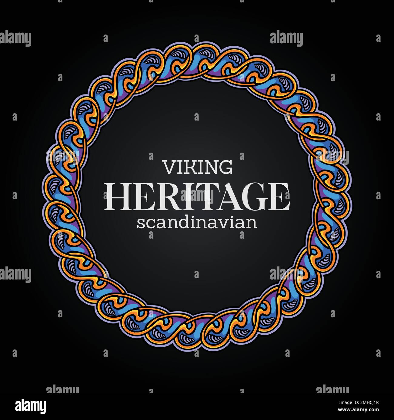 Viking scandinavian ancient ornament ornate vector illustrations for ...