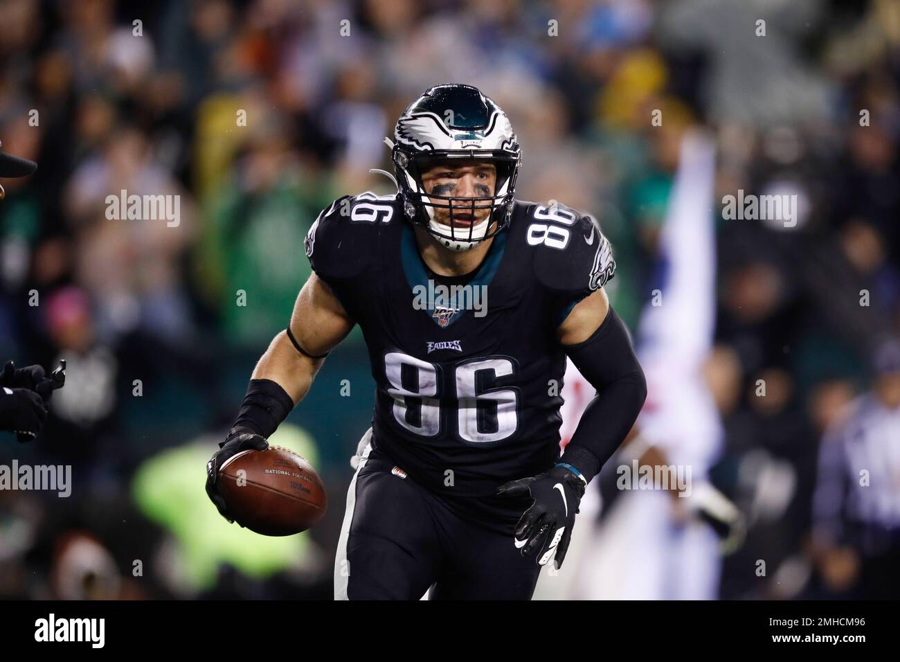 Philadelphia Eagles tight end Zach Ertz in action during an NFL football game against the New ...