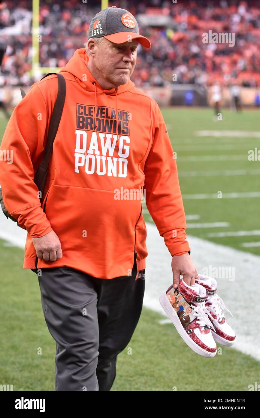 Cleveland Browns' Brad Melland, Director, Equipment Operations, walks ...