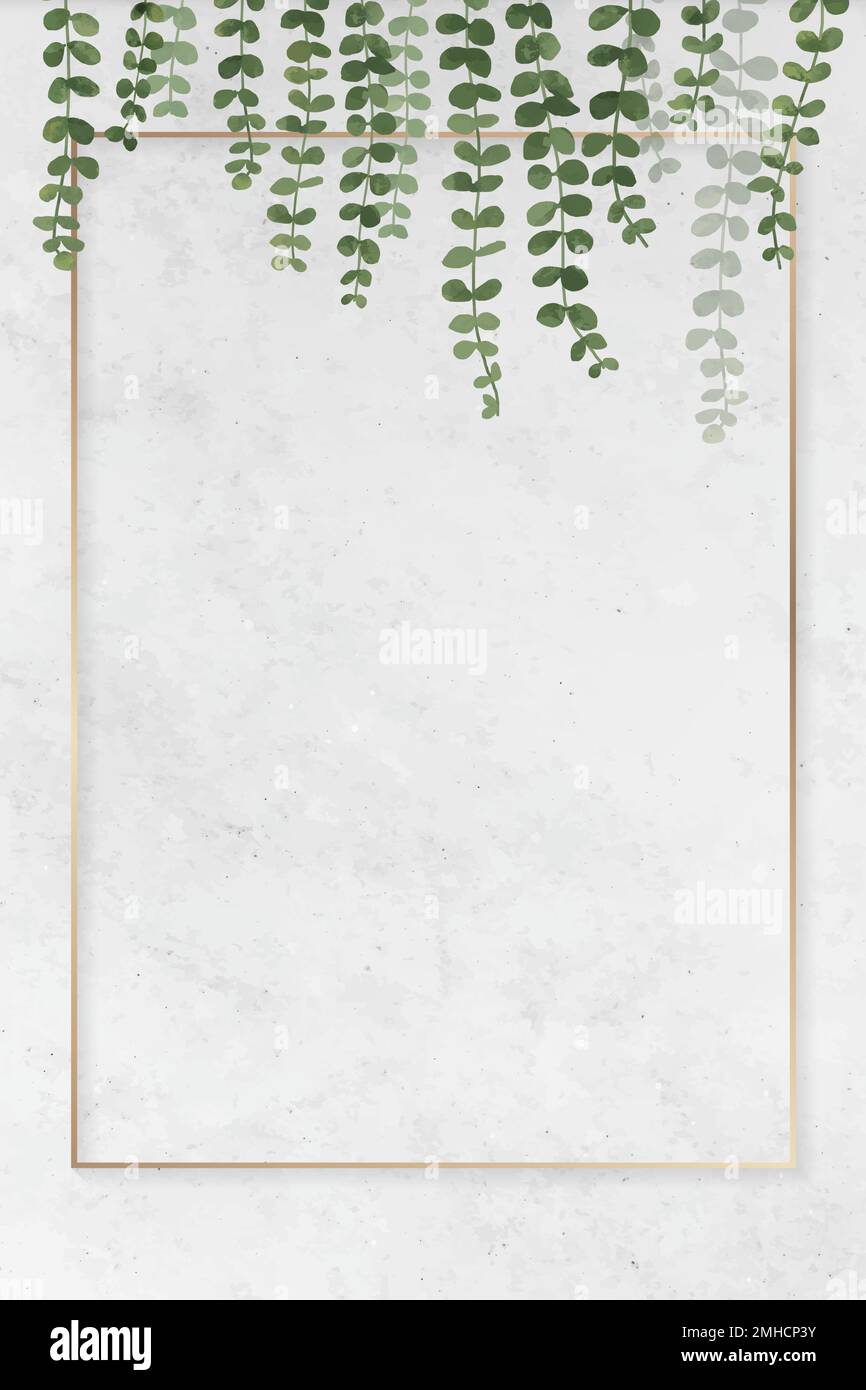 Blank rectangle leafy frame vector Stock Vector Image & Art - Alamy