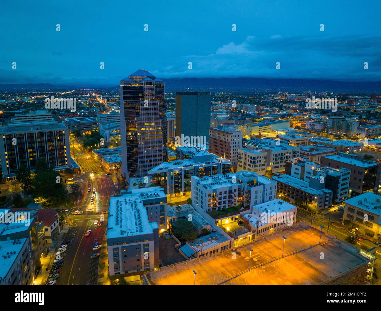 Tucson modern skyscrapers sunset including hi-res stock photography and ...