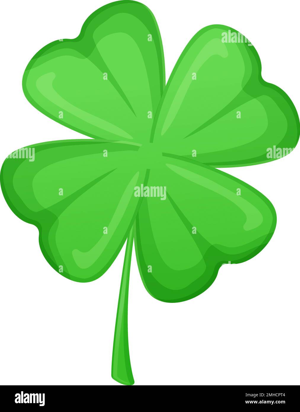 Clover with four leaves isolated on white background. St. Patrick s Day ...