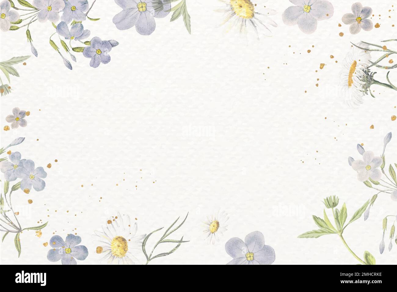 Blank floral frame design vector Stock Vector Image & Art - Alamy