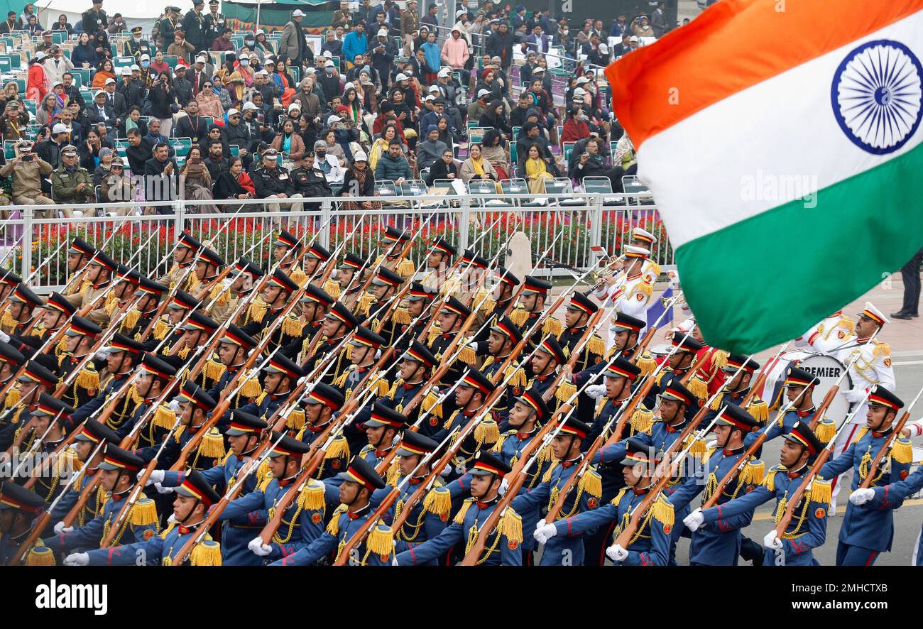New Delhi, India. 26th Jan, 2023. Egypt Military contingent marching at ...