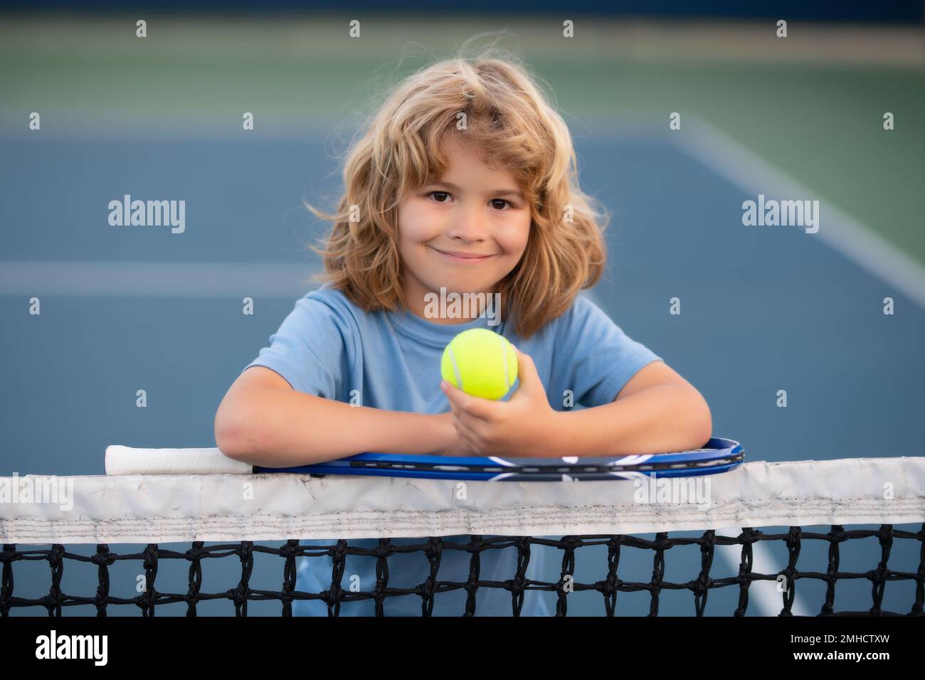 Tennis kids. Tennis is my favorite play. Portrait of a pretty sporty ...