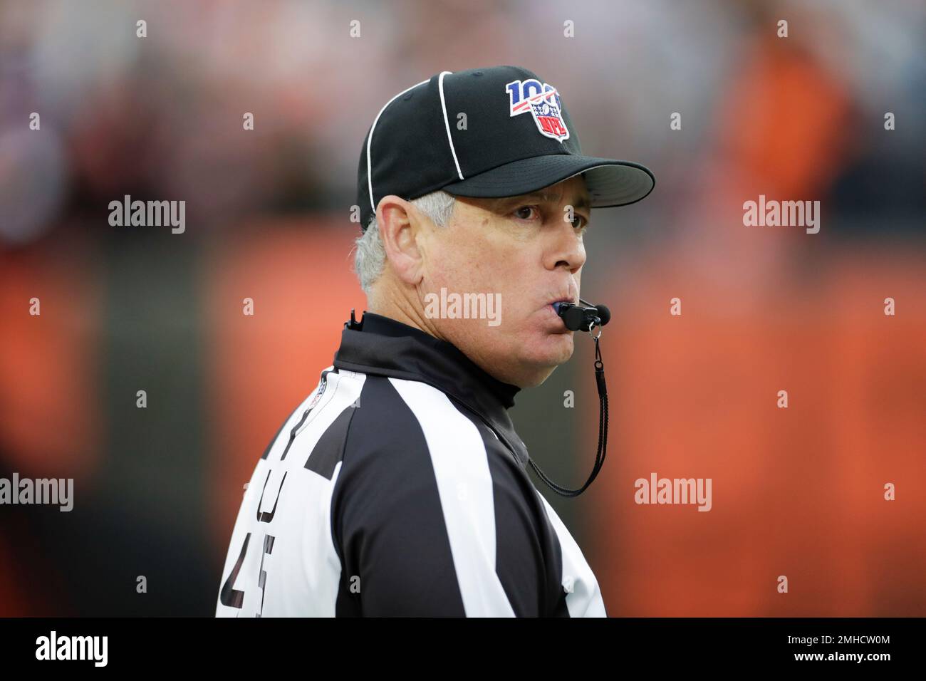 Line Judge Jeff Seeman is shown during the second half of an NFL ...