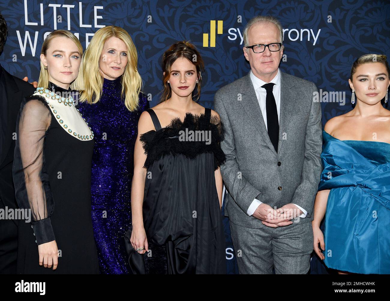 Cast members, from left, Saoirse Ronan, Laura Dern, Emma Watson, Tracy ...