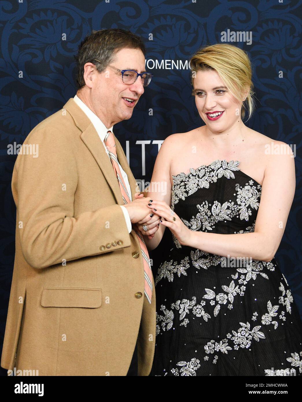 Sony Pictures chairman Tom Roth, left, and director Greta Gerwig attend ...