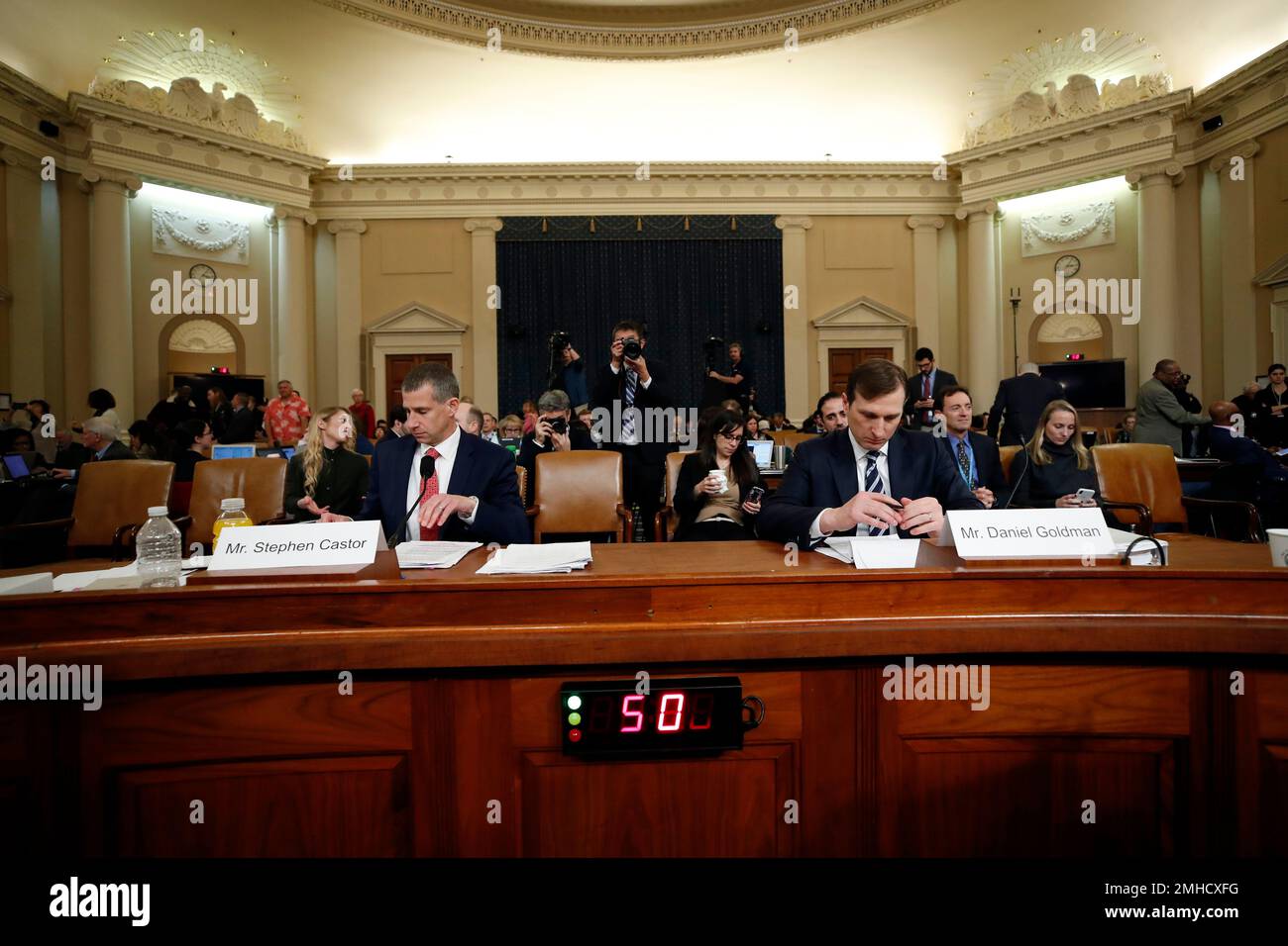 Democratic staff attorney Daniel Goldman and Republican staff attorney ...