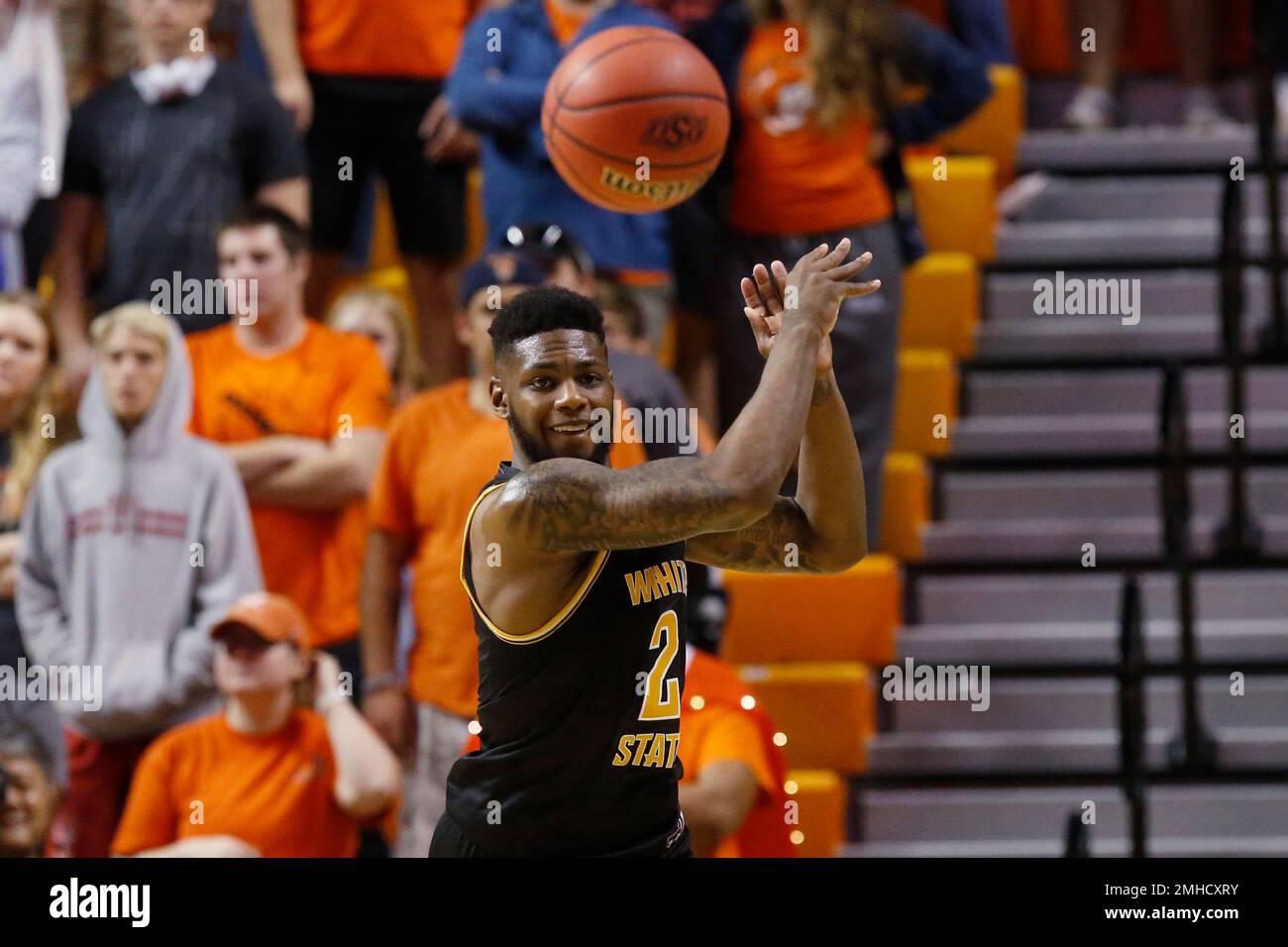Wichita State guard Jamarius Burton (2) during an NCAA college ...