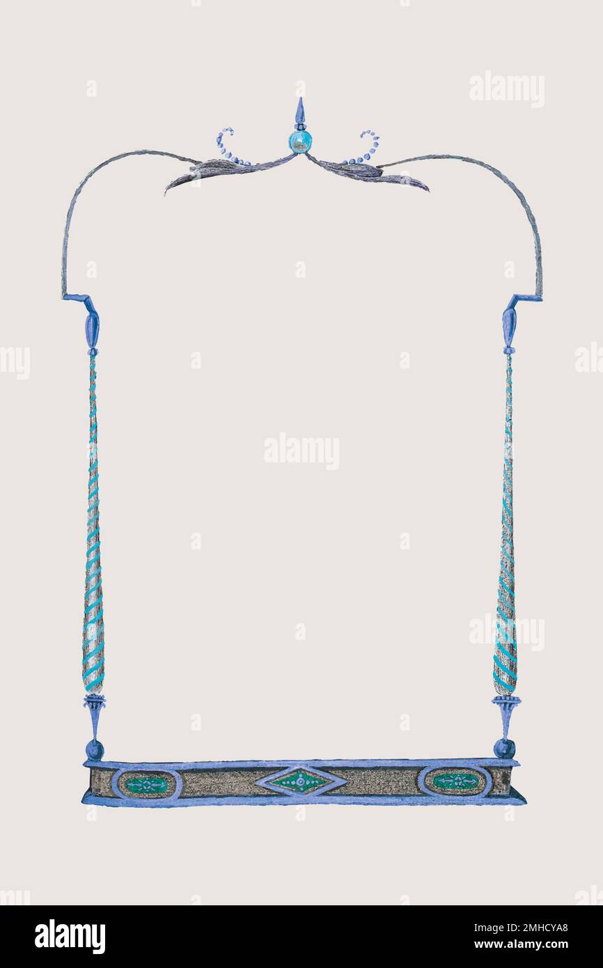 Blue vintage frame vector with design space Stock Vector Image & Art ...