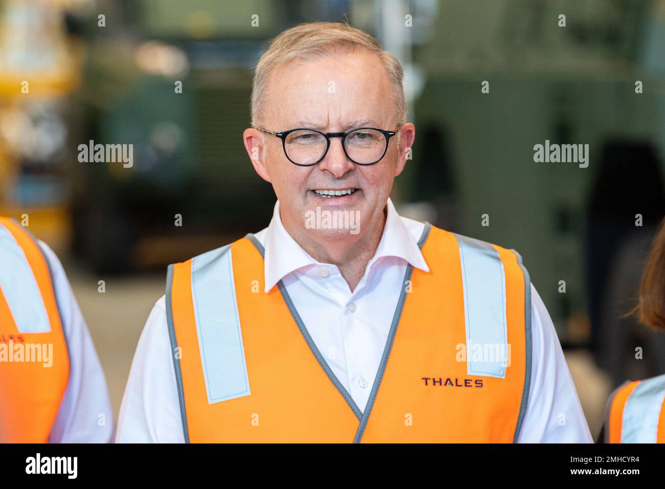 Australian Prime Minister Anthony Albanese during a visit to the Thales ...