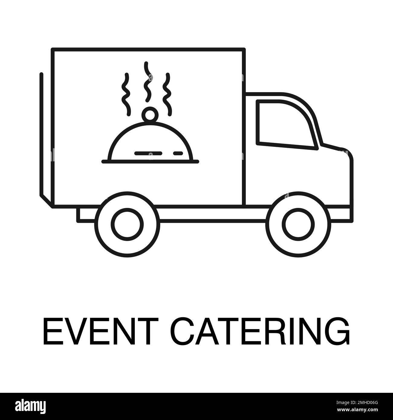Event catering isolated outline icon logo vector Stock Vector Image ...