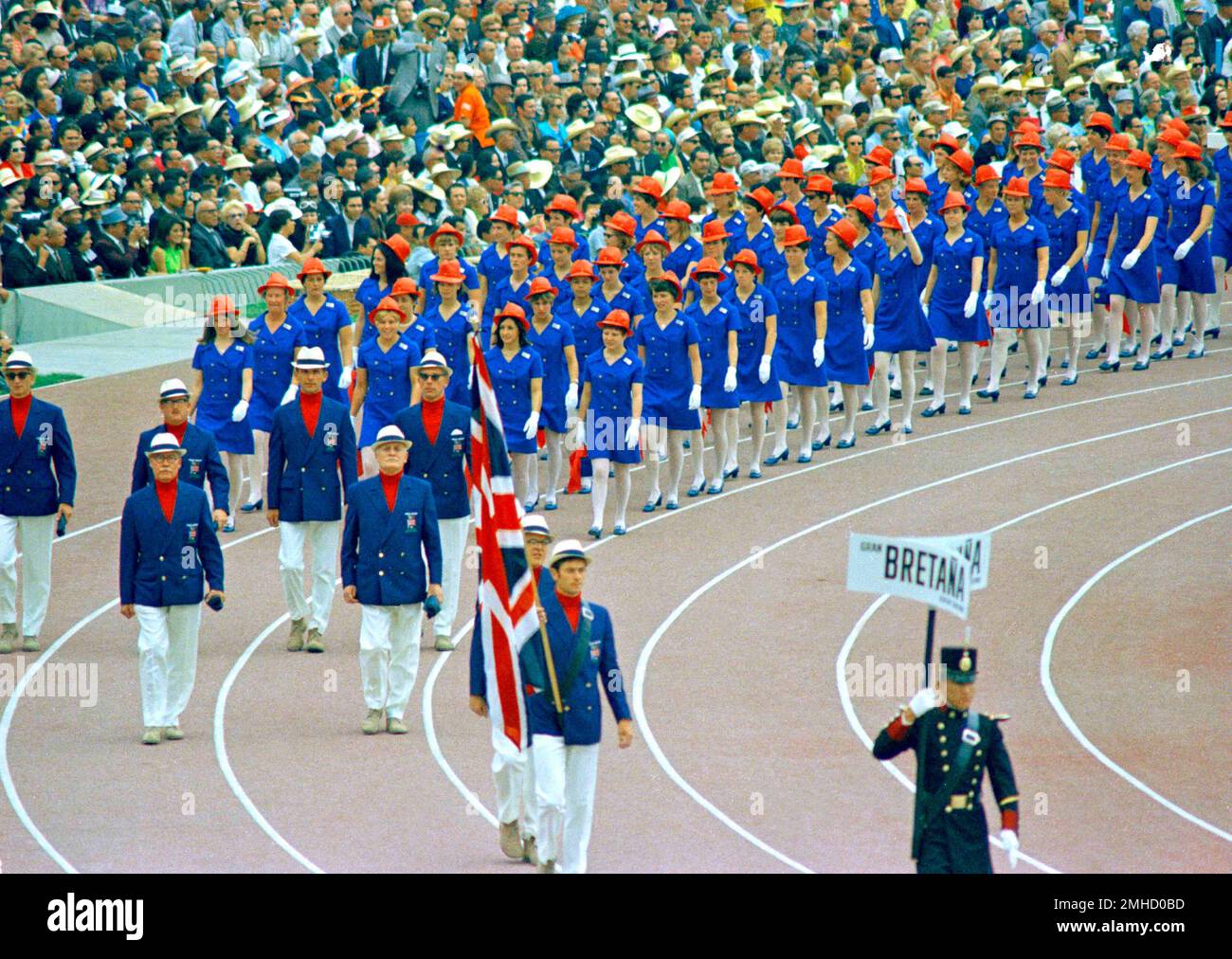 The Great Britain Olympic Team marches in the Parade of Nations ...