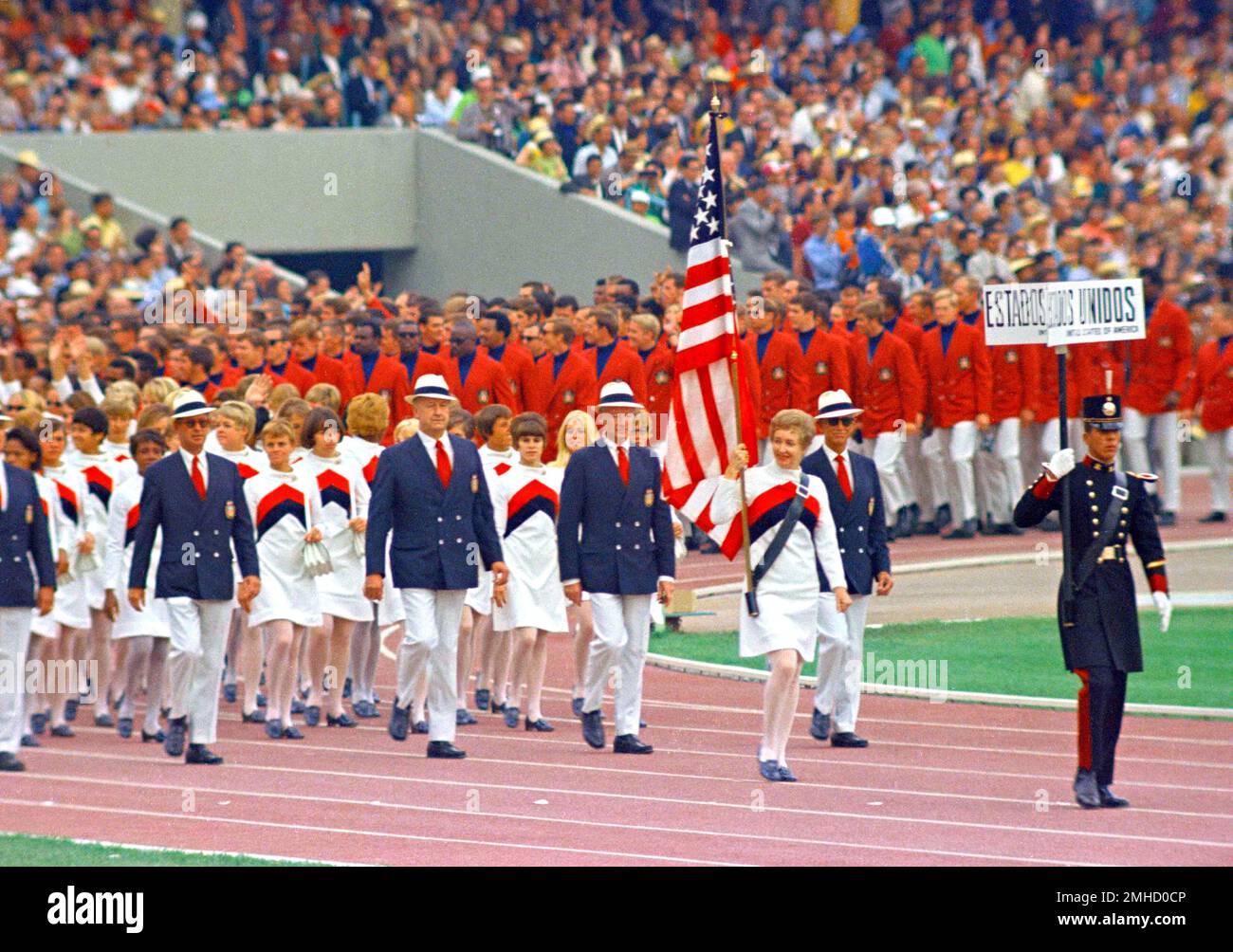 The United States Olympic Teams marches in the Parade of Nations ...