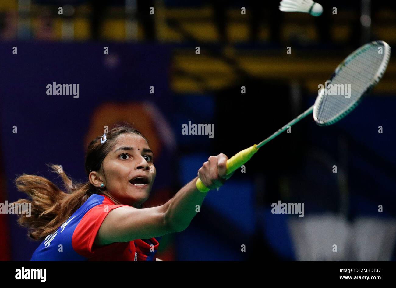 Malaysia's Kisona Selvaduray reaches out to return a shot from ...