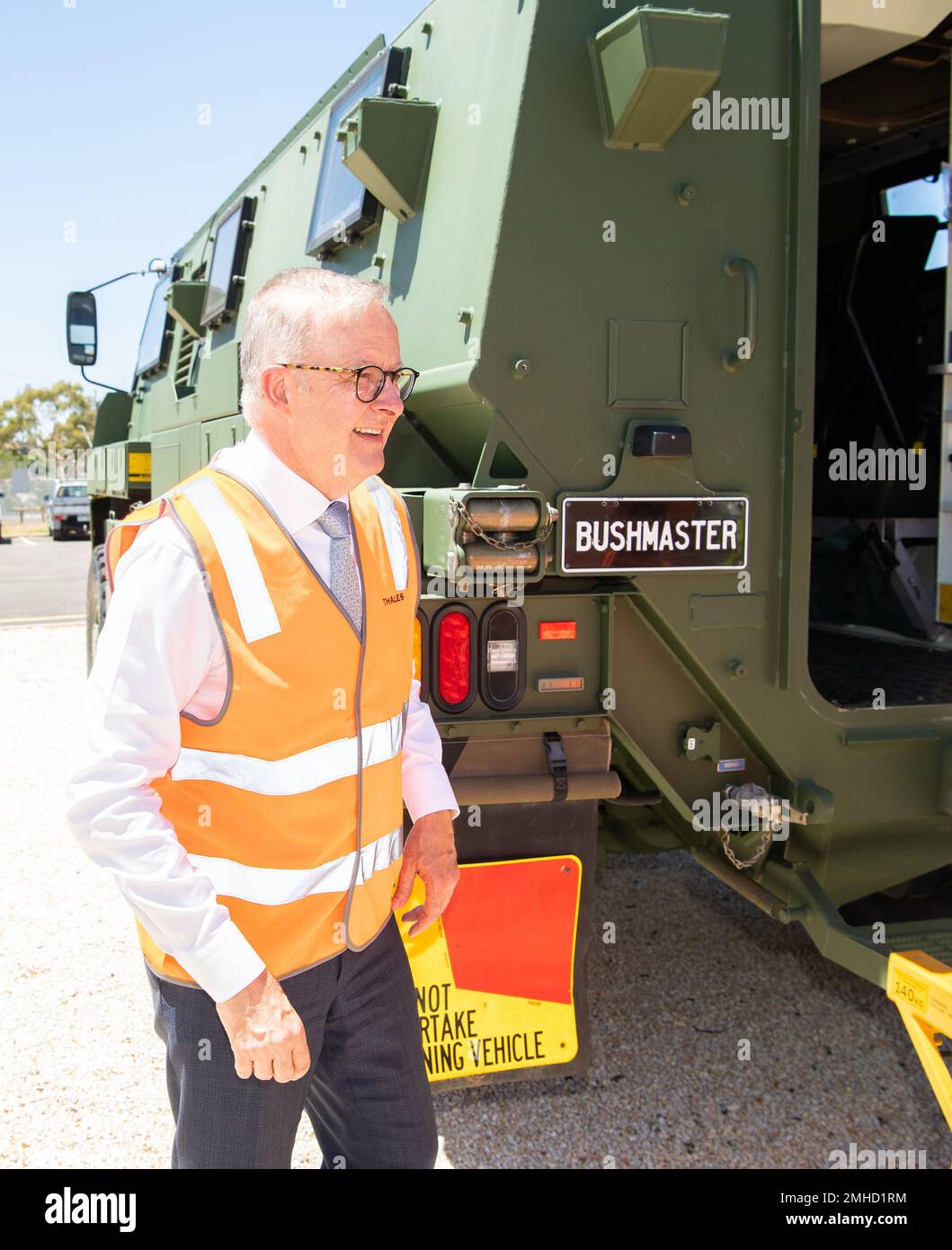 Australian Prime Minister Anthony Albanese during a visit to the Thales ...