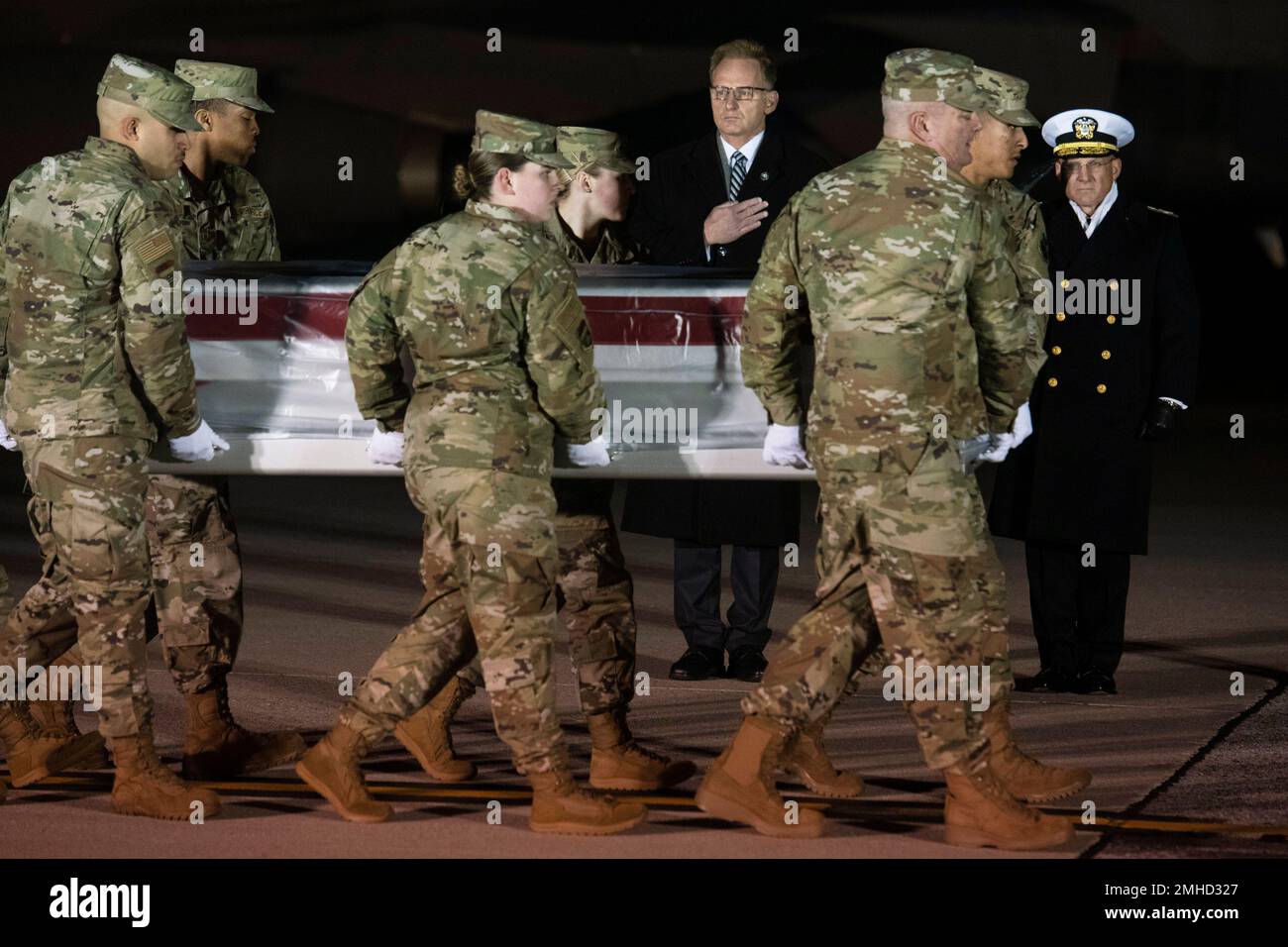 Acting Navy Secretary Thomas Modly, center, and Navy Adm. Michael ...