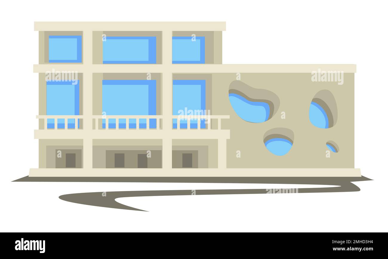 1960s concrete building Stock Vector Images - Alamy