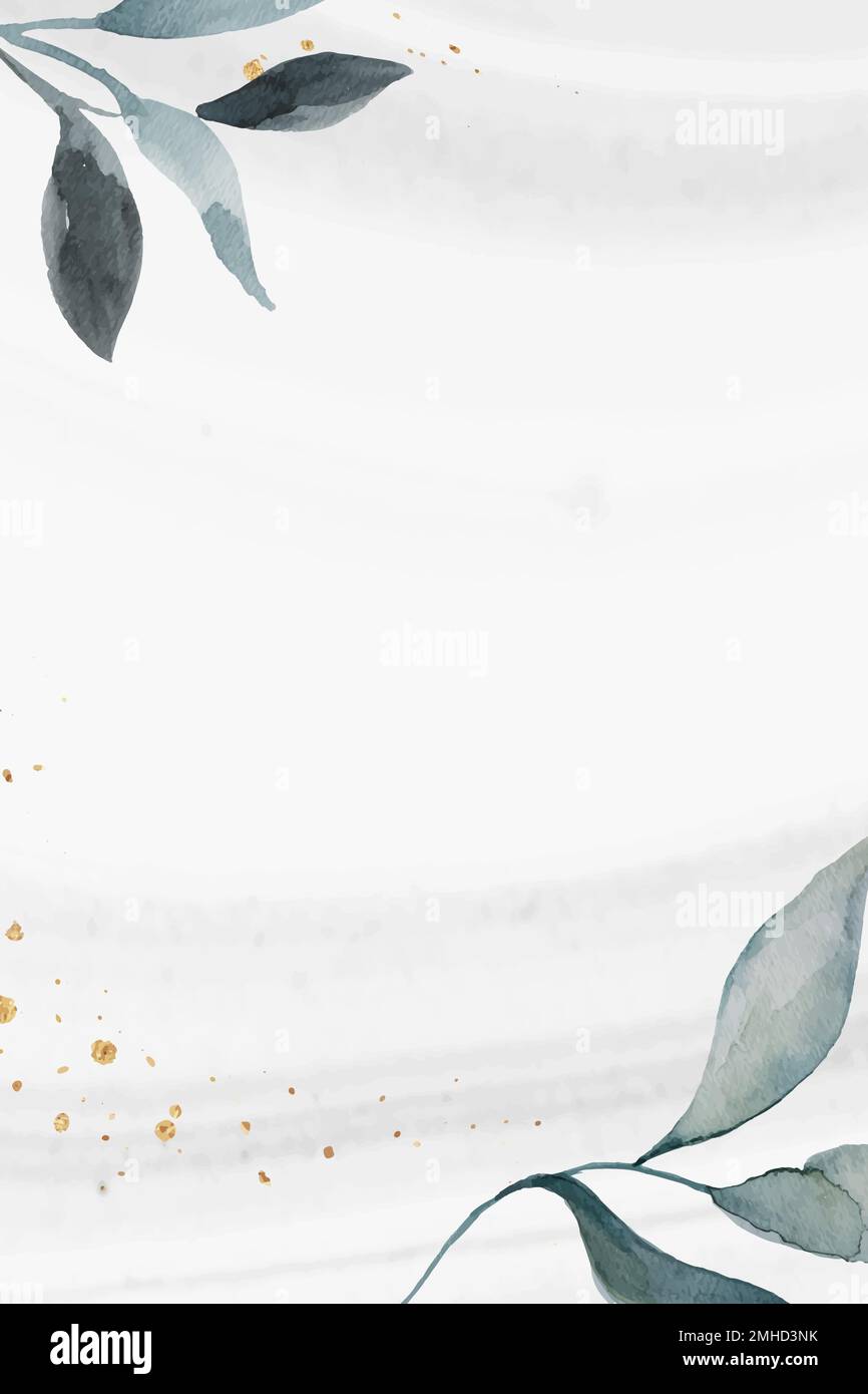 Green leafy flower frame Stock Vector Images - Alamy