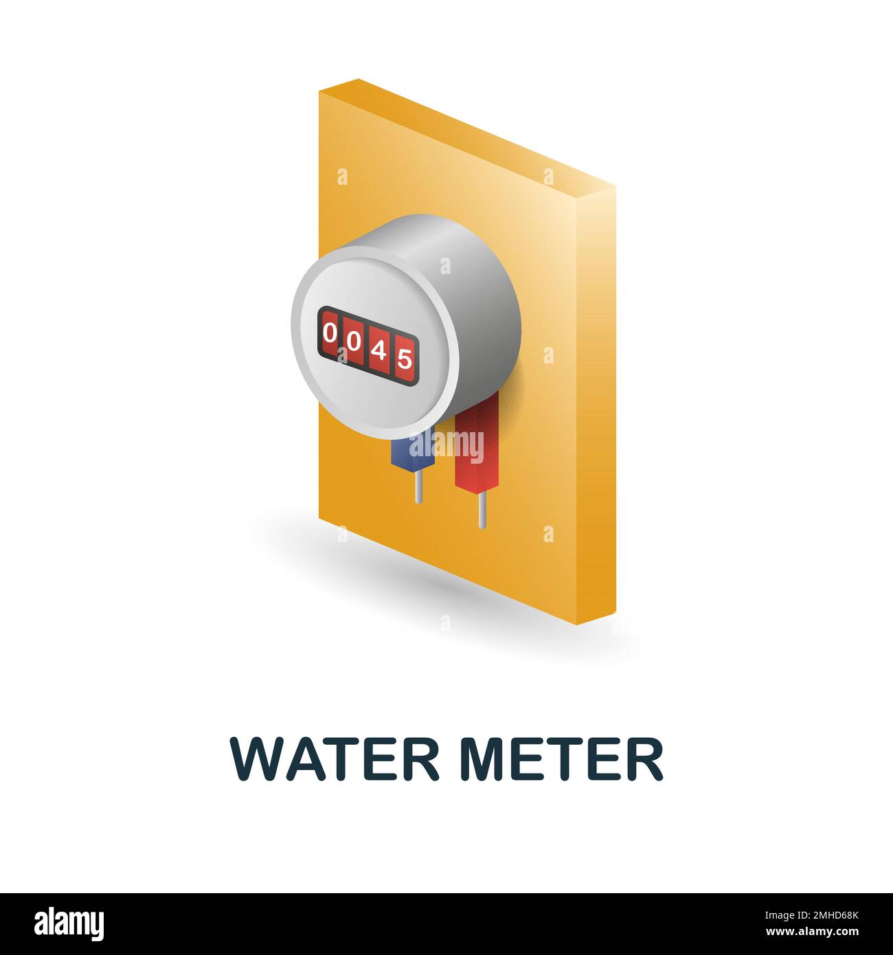 Water Meter icon. 3d illustration from measurement collection. Creative ...