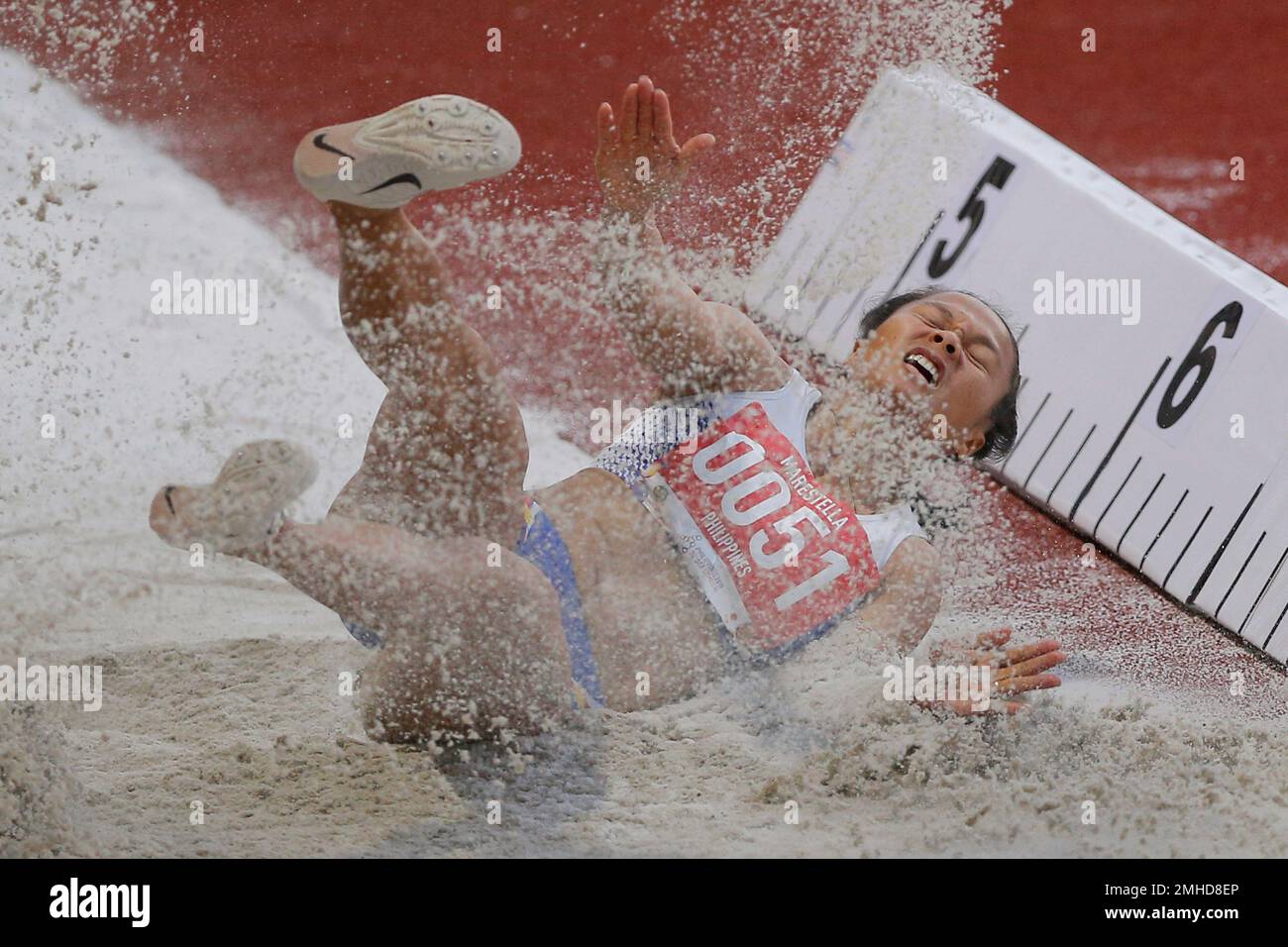 Philippine's Marestella Torres competes in the long jump women' final ...