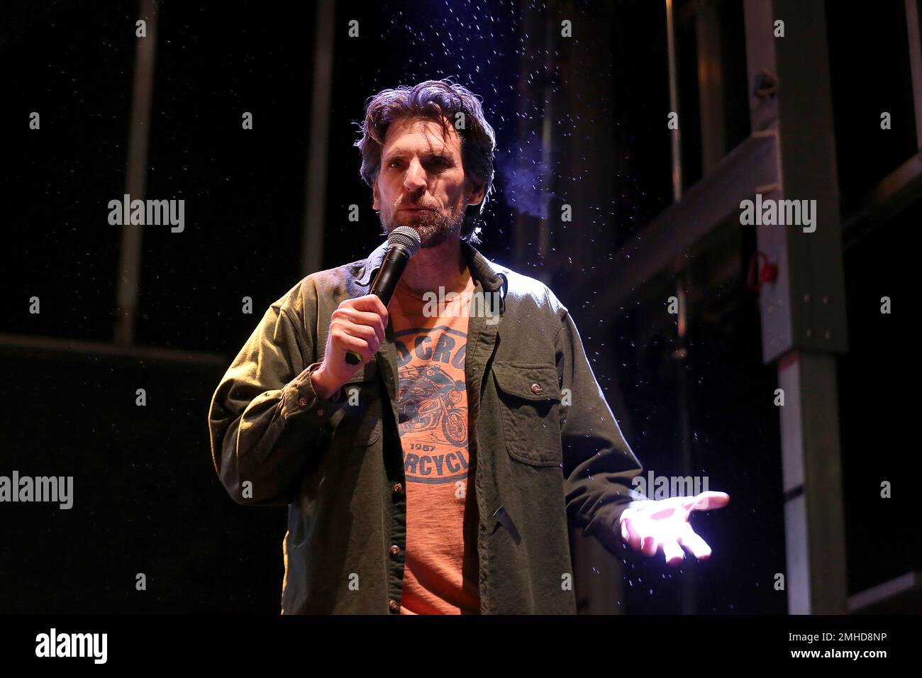 Comedian Don Friesen performs stand-up comedy live on stage at "The ...