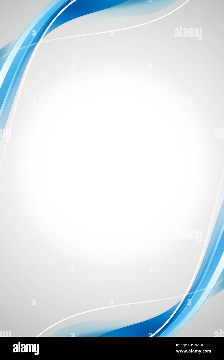 Blue curve frame template vector Stock Vector Image & Art - Alamy