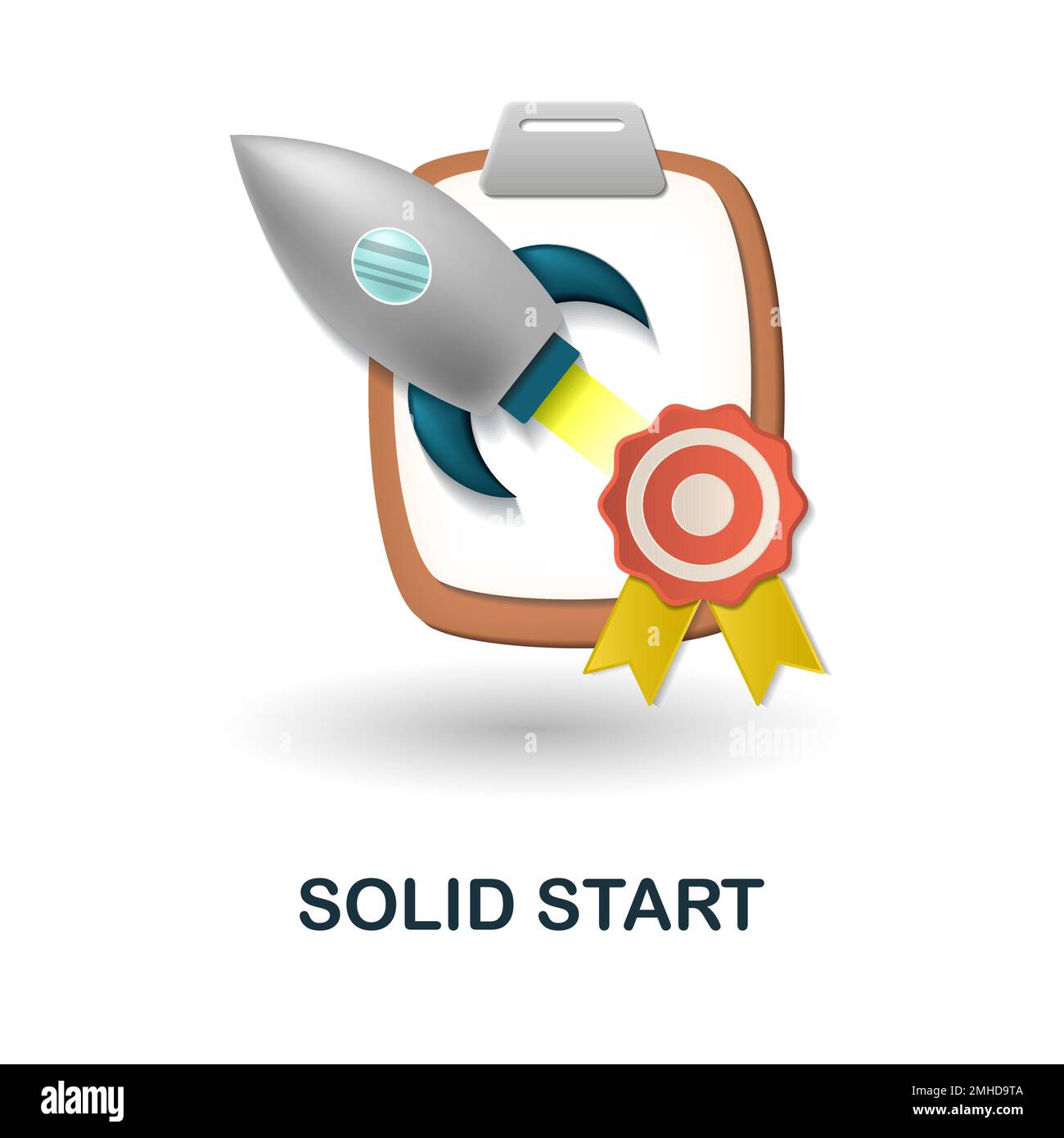 Solid Start icon. 3d illustration from performance collection. Creative Solid Start 3d icon for ...