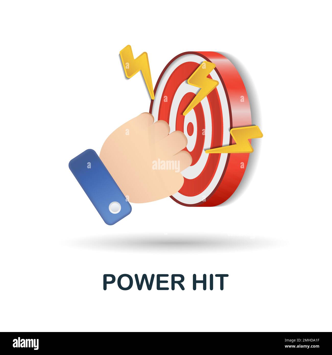 Power Hit icon. 3d illustration from performance collection. Creative ...