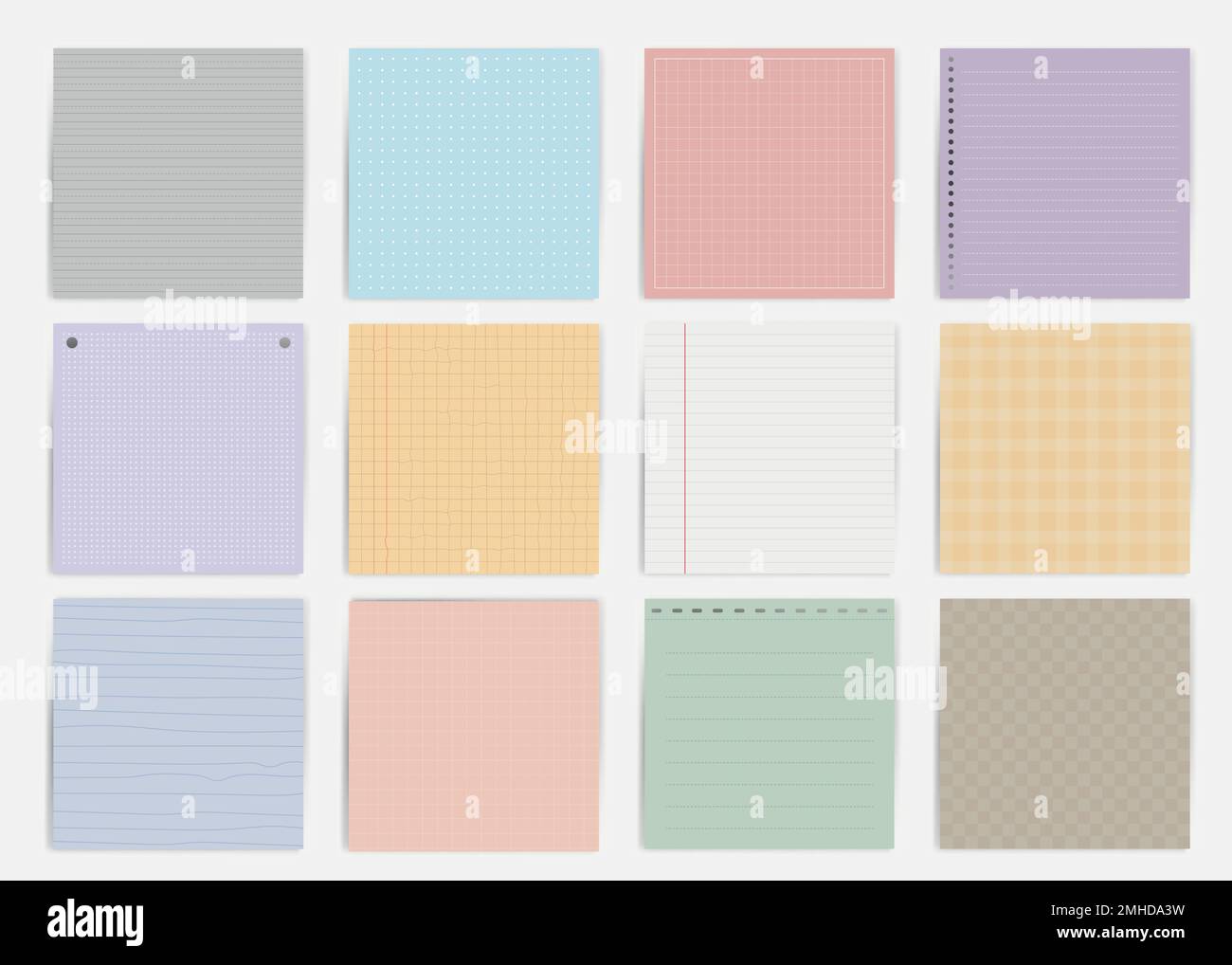 Colorful note paper collection vector Stock Vector Image & Art - Alamy