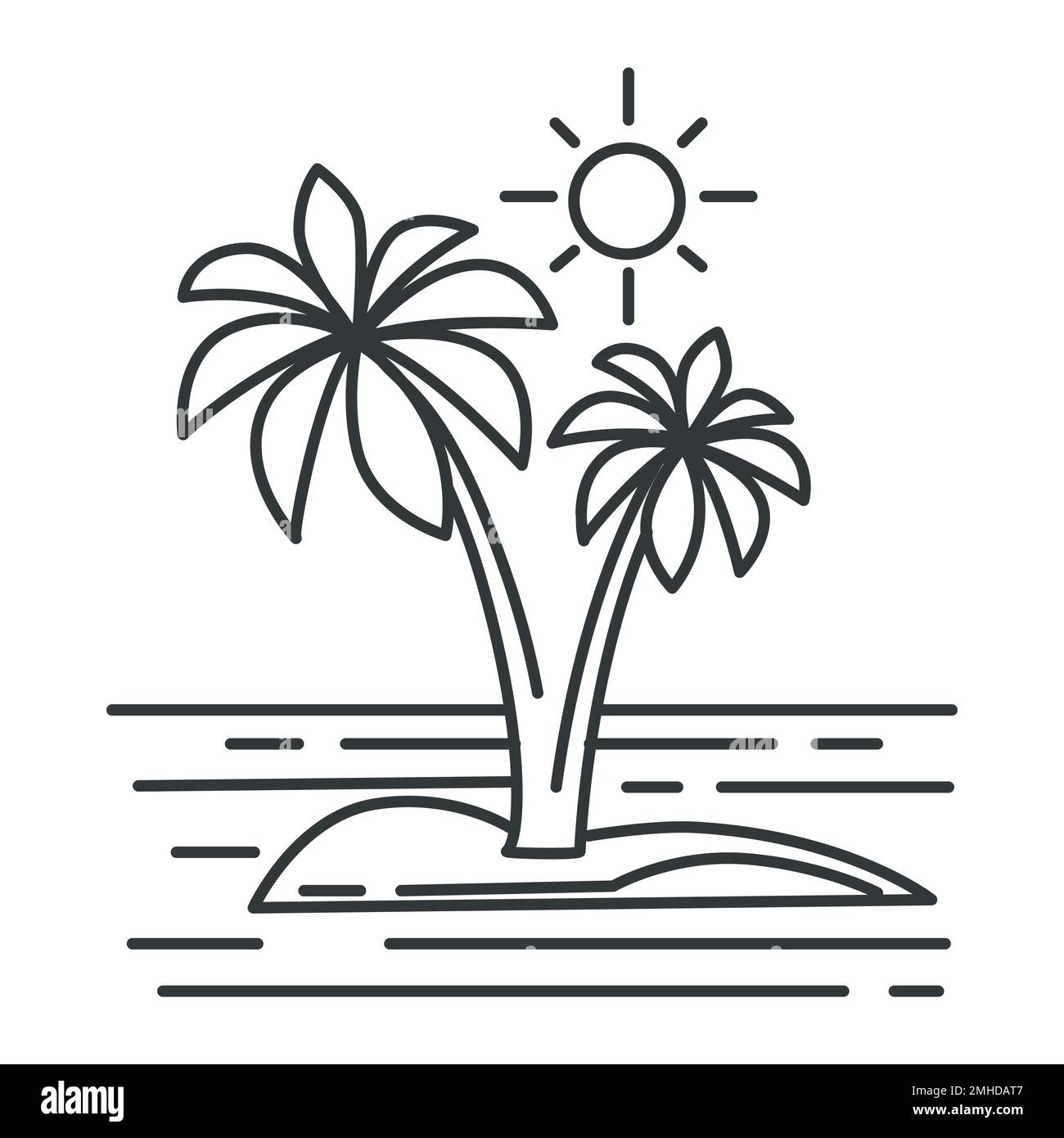 Tropical Island Drawings