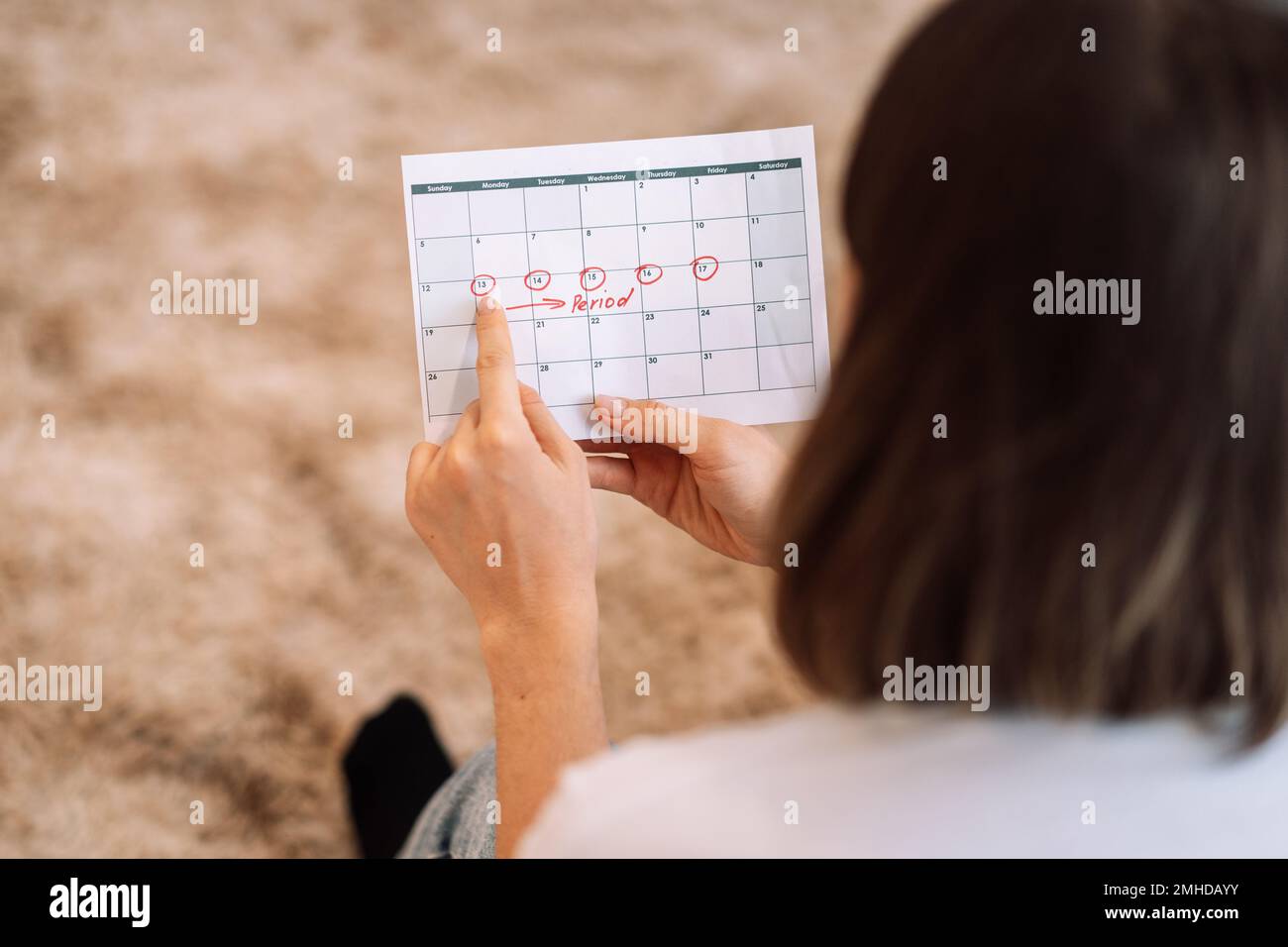 Menstrual cycle calendar hi-res stock photography and images - Alamy