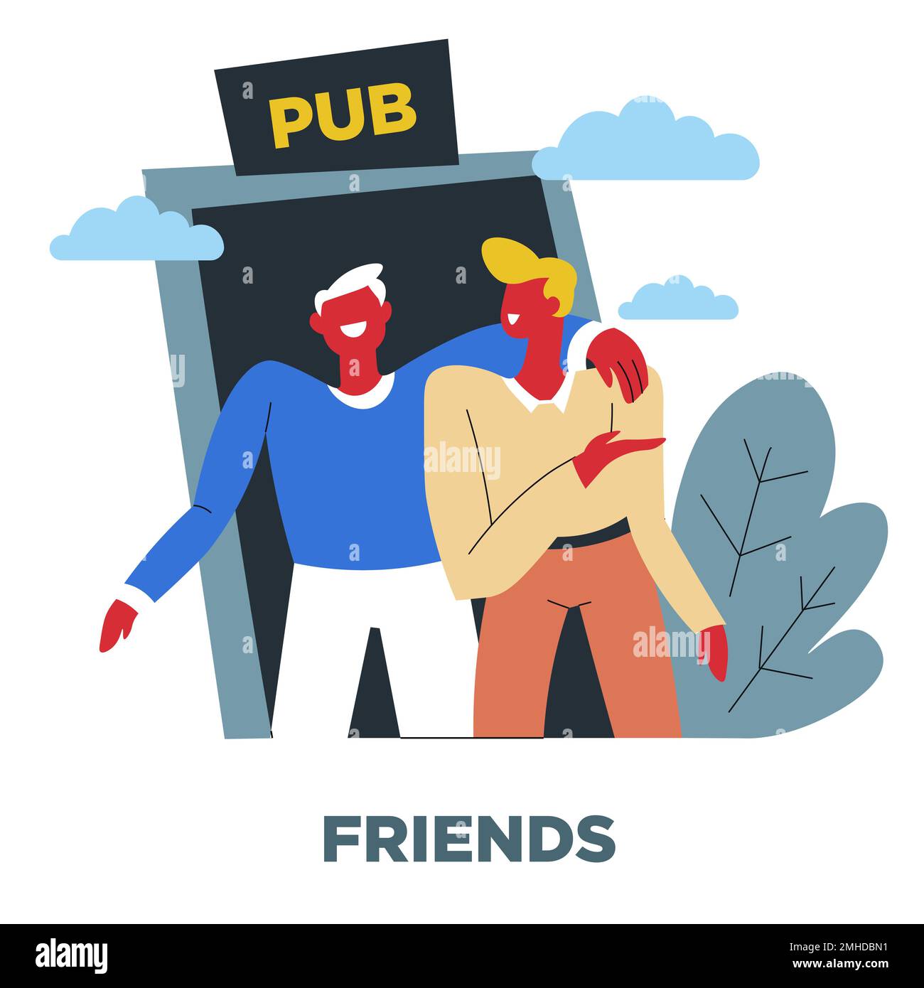 Friends, human need, relationship and friendship, mutual support Stock ...