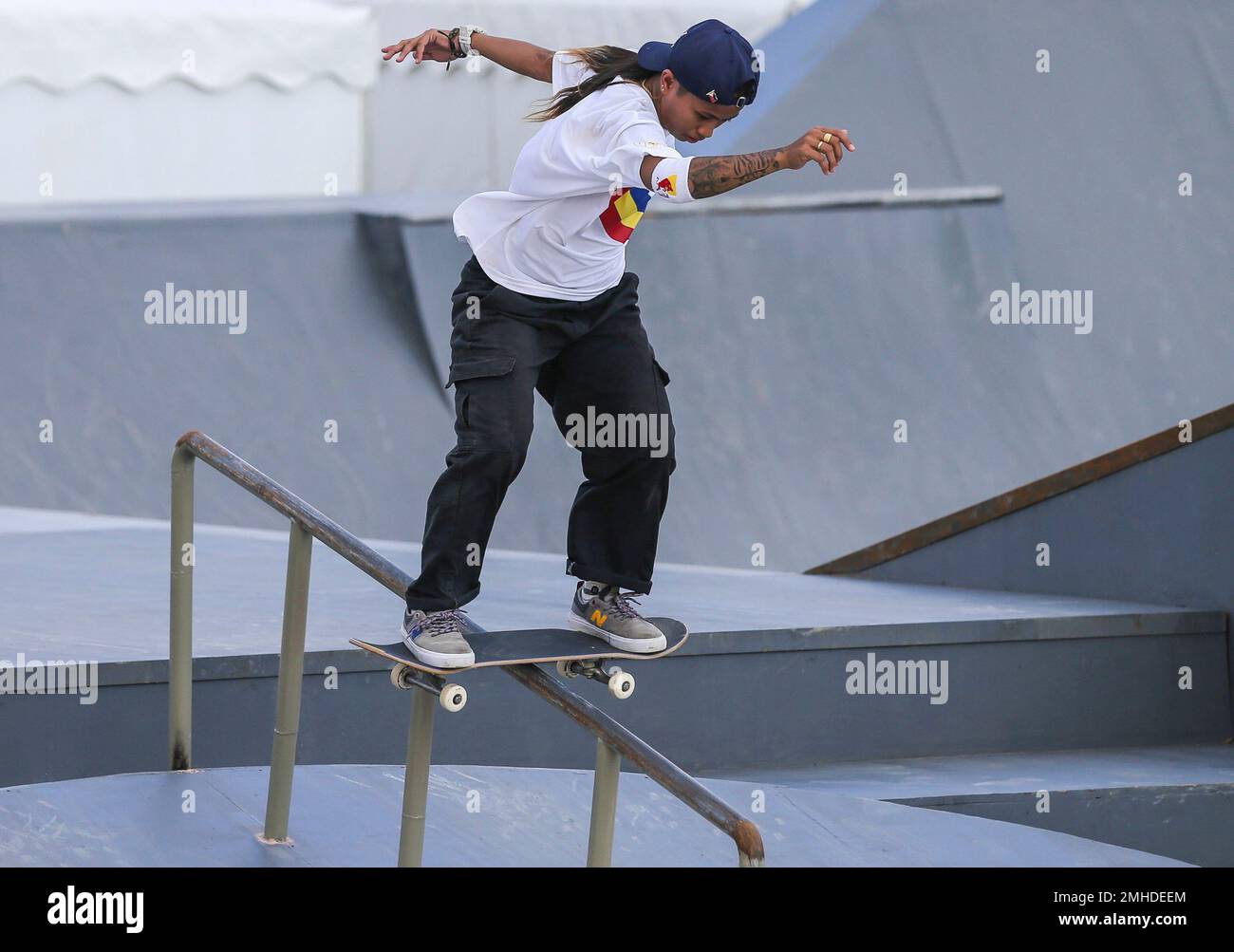 Philippines' Margielyn Didal navigates the rails during the street ...