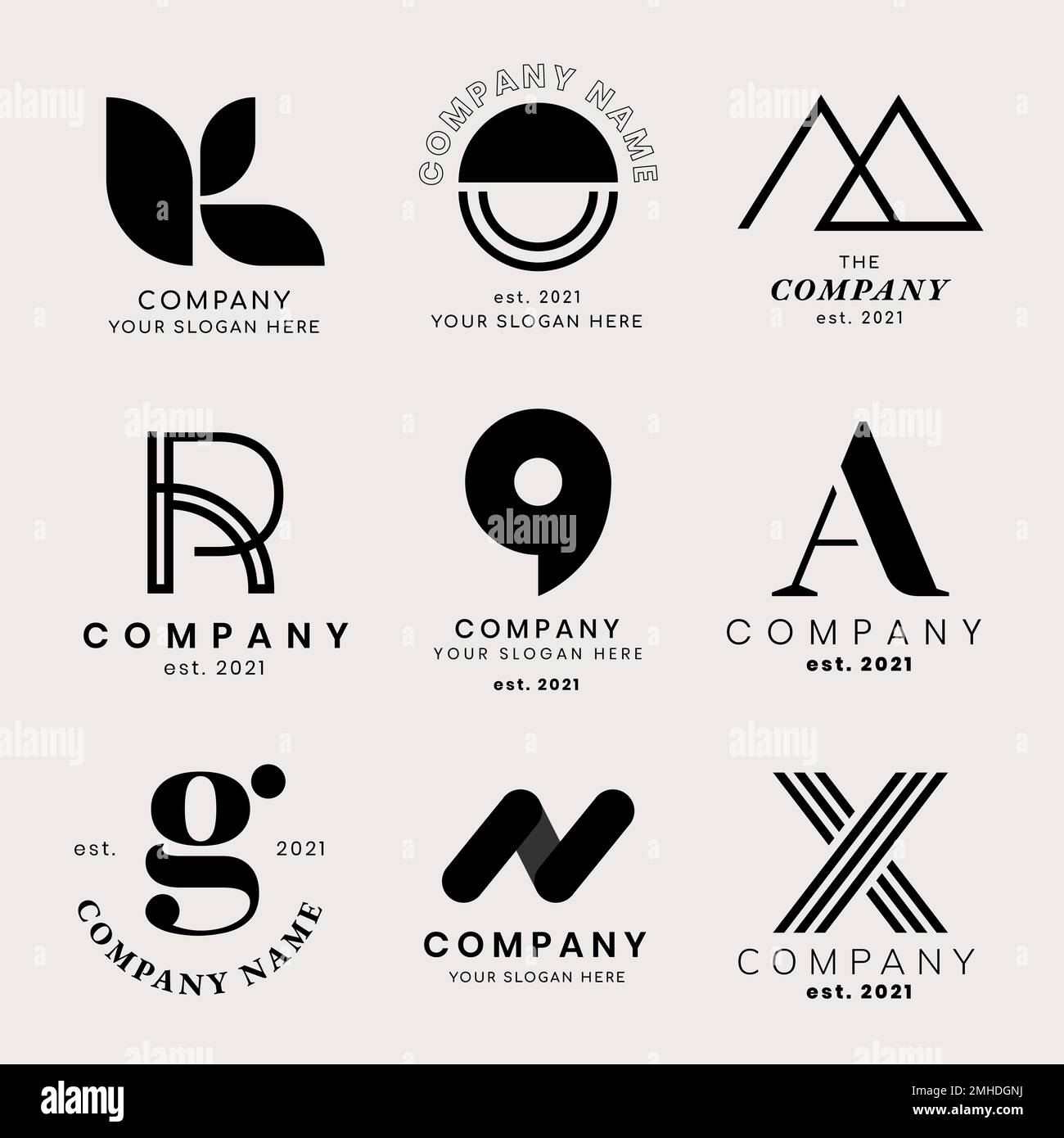 Professional classic business logo vector set Stock Vector Image & Art ...