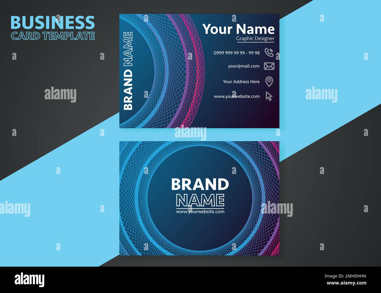 Creative business card design. Abstract business card elegant design ...