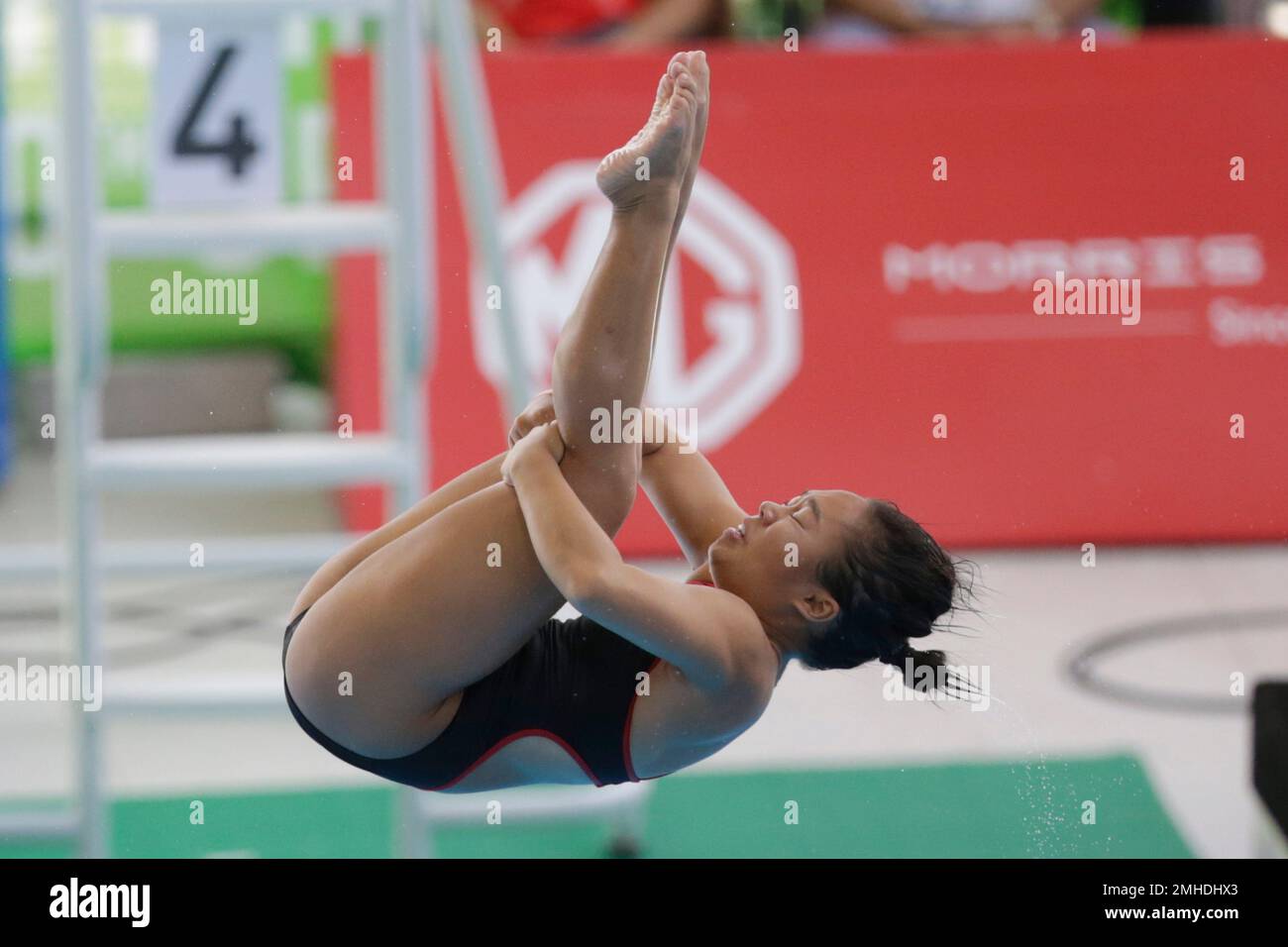 Philippine's Monique Ann competes during the women's 3m springboard ...