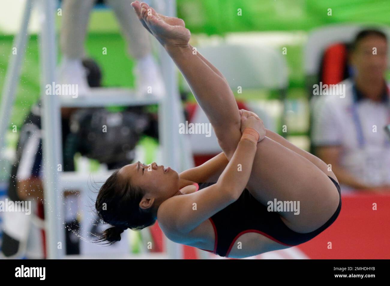 Philippine's Monique Ann competes during the women's 3m springboard ...