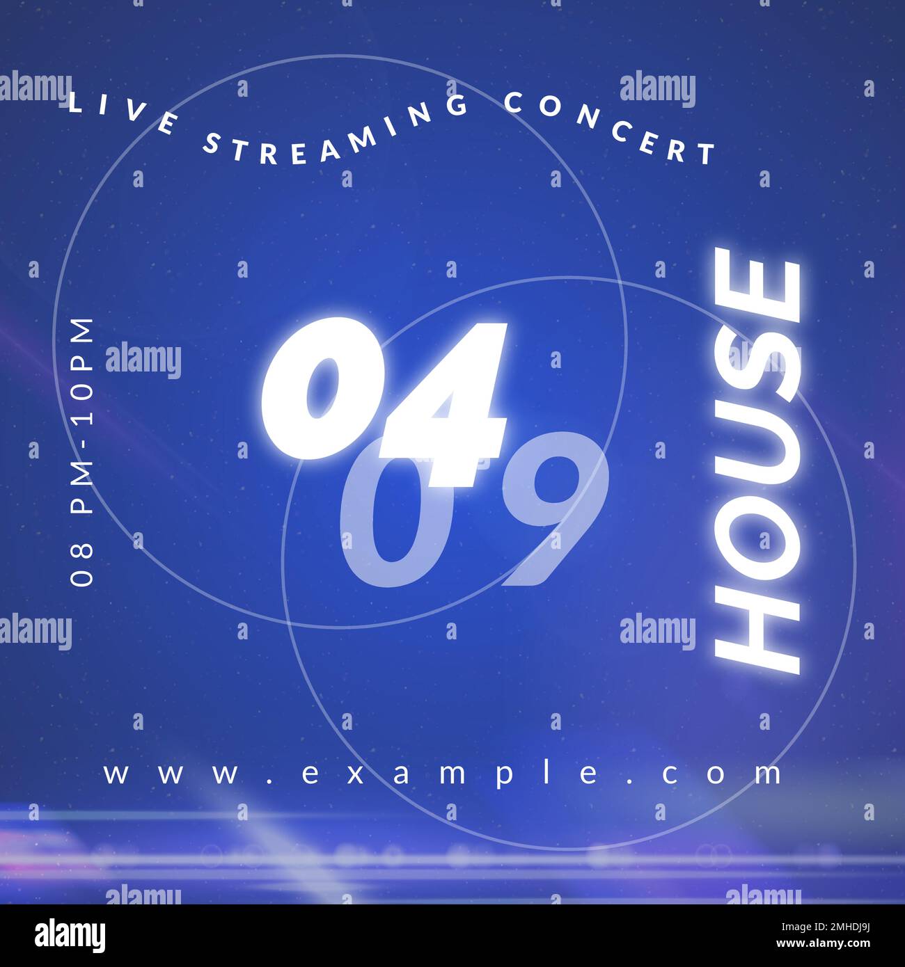 Editable social media template vector for live streaming concert in the ...