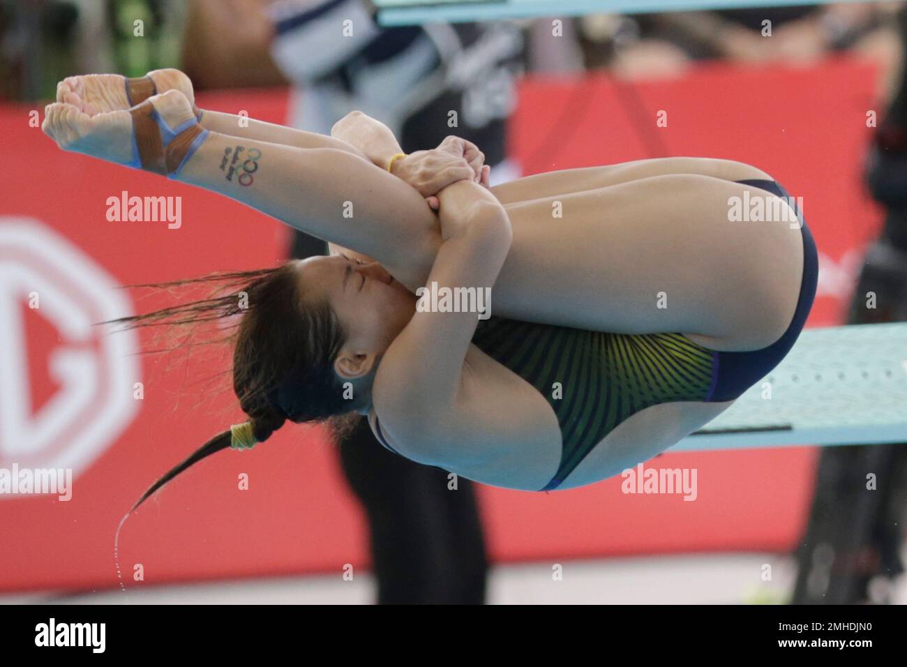 Malaysia's Yan Yee competes during the women's 3m springboard diving at ...