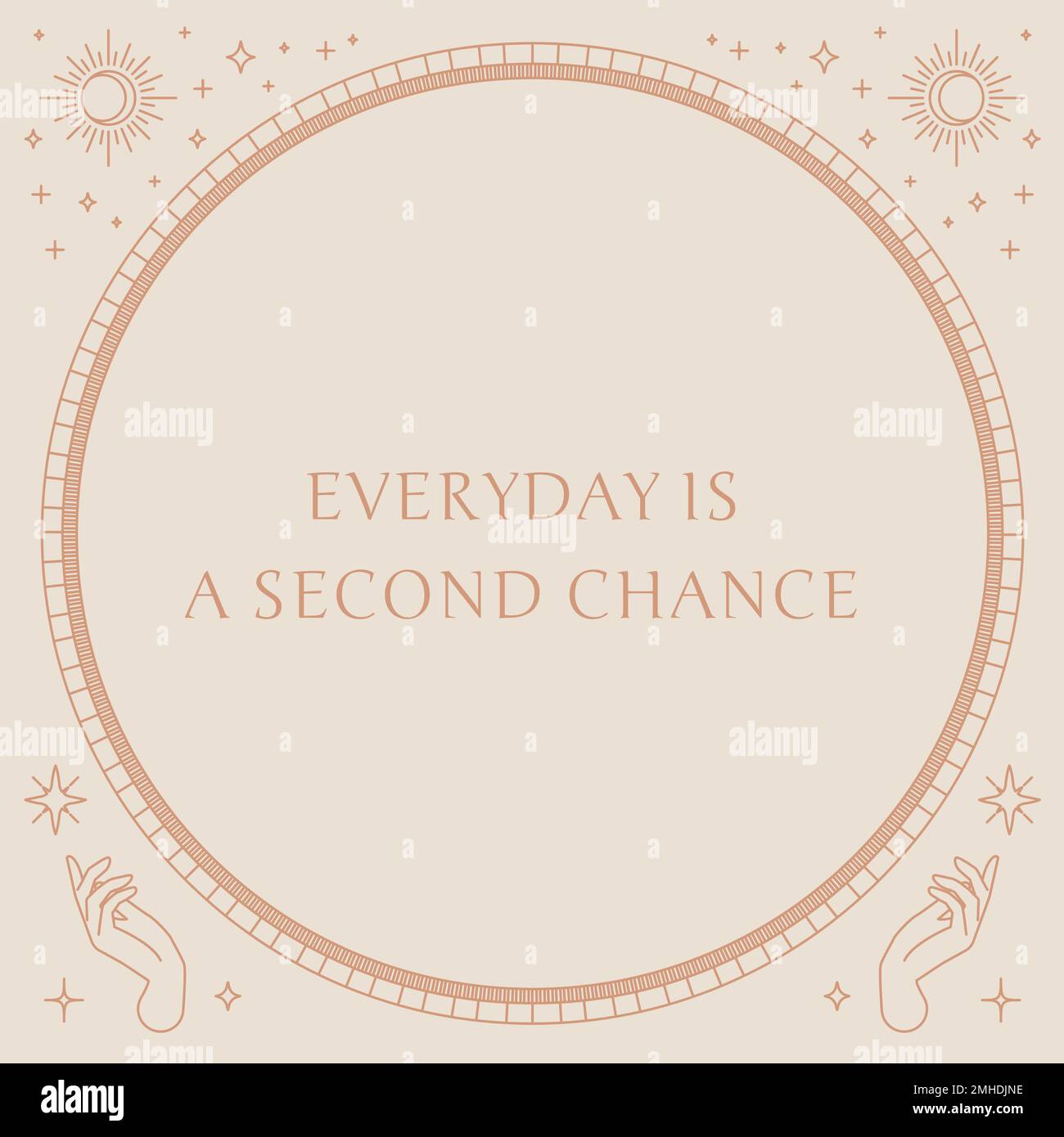 Celestial art vector editable template with motivation quote Stock ...