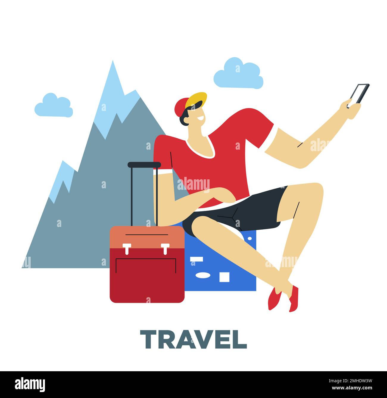 Outdoor human exploration for nature Stock Vector Images - Alamy