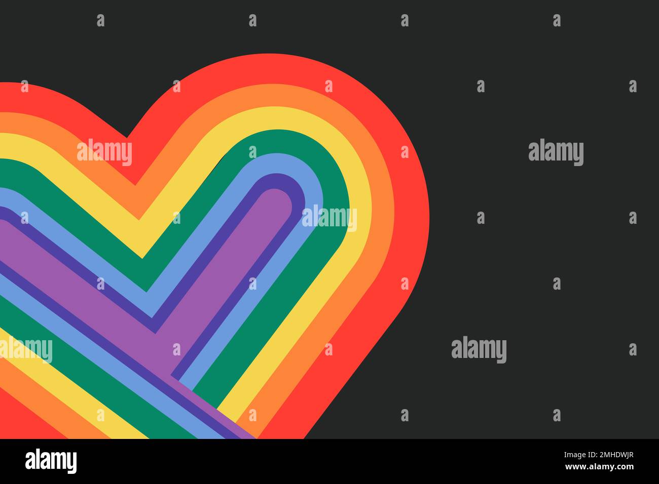 Love text rainbow heart Stock Vector Images - Alamy