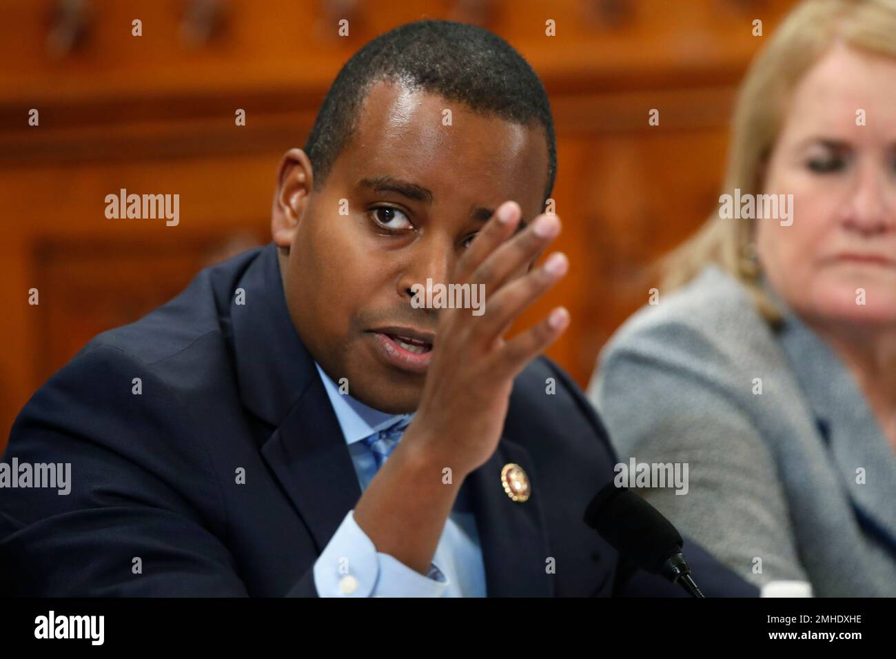 Rep. Joe Neguse, D-Colo., speaks during a hearing before the House ...