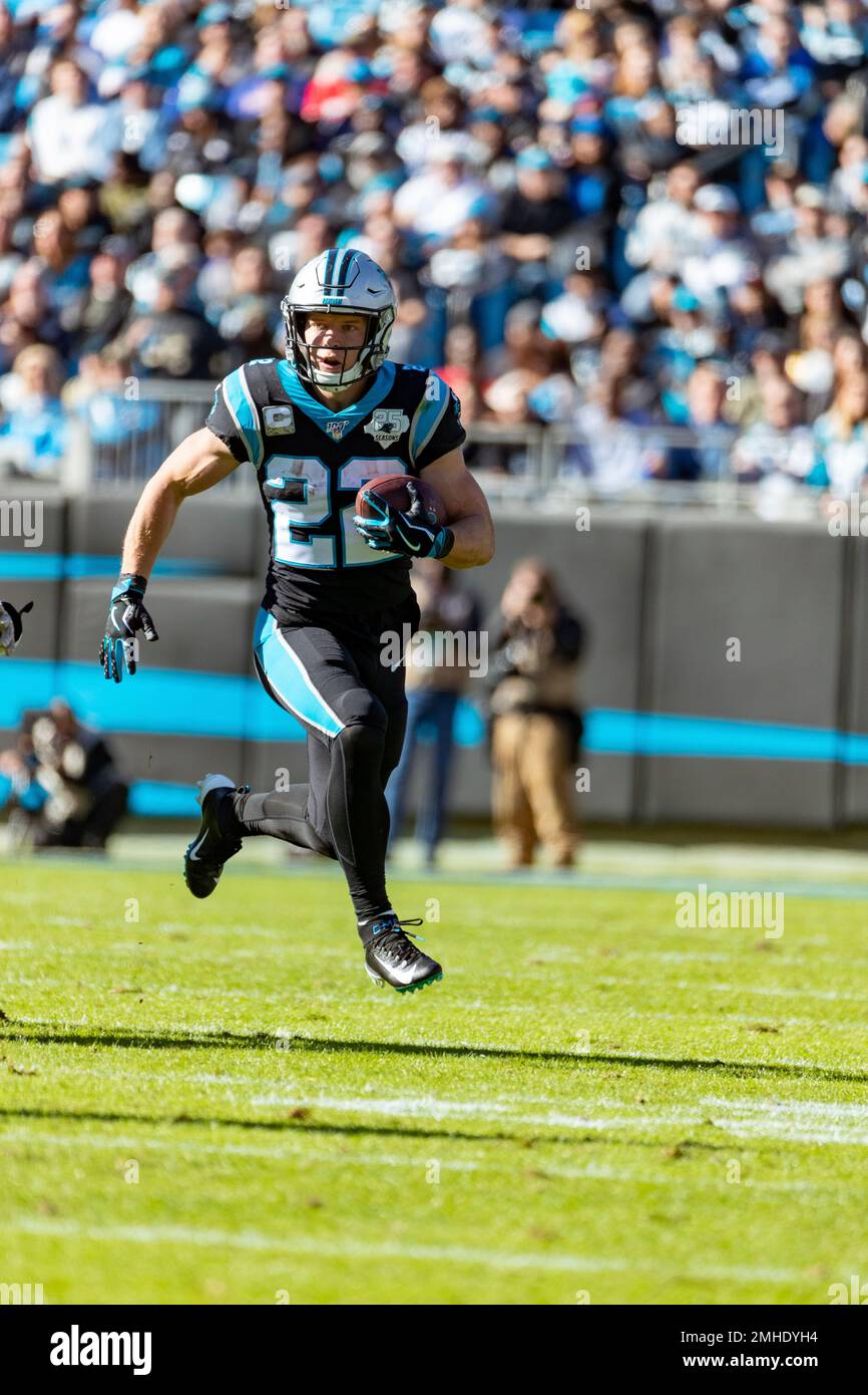 Carolina Panthers running back Christian McCaffrey (22) running with ...