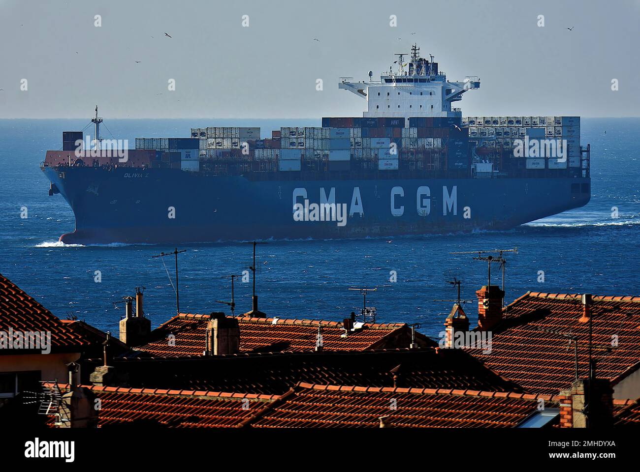 Marseille, France. 26th Jan, 2023. The container ship Olivia I of the ...